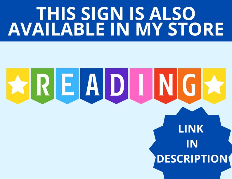 Reading Corner Banner Printable Reading Corner Decoration - Etsy Reading Corner Banner Printable Reading Corner Decoration - Etsy