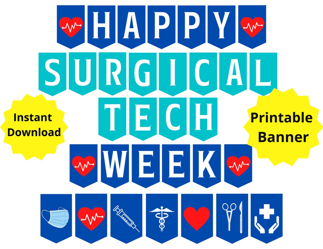 Surgical Scrub Tech Printable Sign Happy Surgical Scrub Tech - Etsy