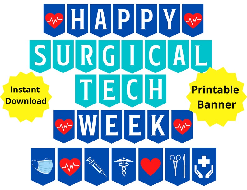 Surgical Scrub Tech Printable Sign Happy Surgical Scrub Tech - Etsy