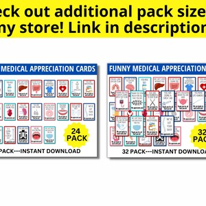 Funny Medical Appreciation Cards, 8 Pack Medical Pun Cards, Doctor ...
