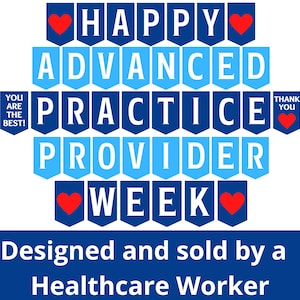 Advanced Practice Provider Week Printable Banner, Happy APP Week Banner, Physician Assistant ...