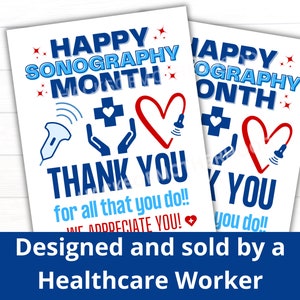 Sonography Month Printable Poster, Ultrasound Tech, Sonographer ...