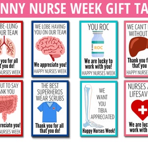 Nurses Week Printable Gift Tag Bundle, Nurses Week Gifts, Nurse ...