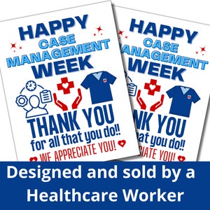 Case Management Week Printable Poster, Happy Case Manager Week Sign ...