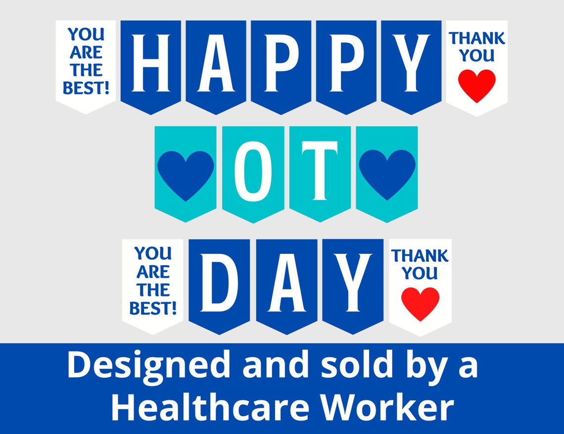 Occupation Therapy Day Printable Sign Happy OT Day Banner - Etsy