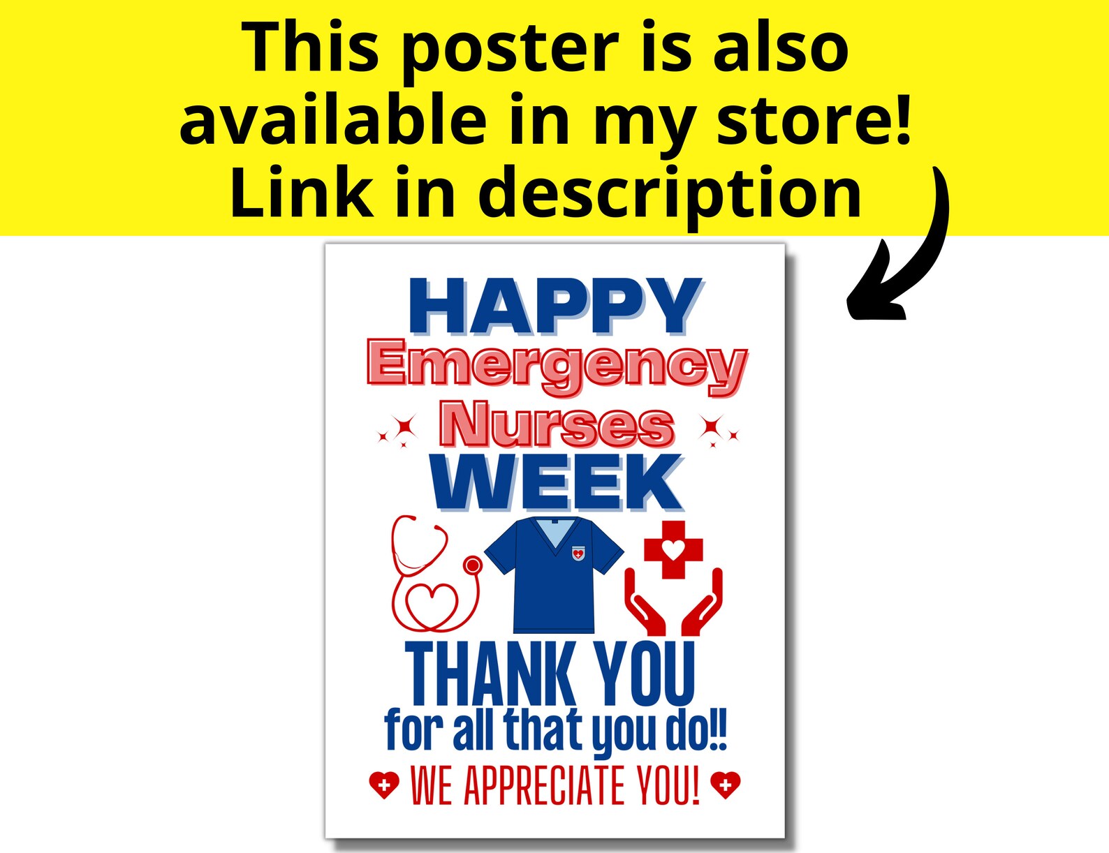 Emergency Nurses Week Printable Banner, ED Nurse Week Sign, Emergency ...
