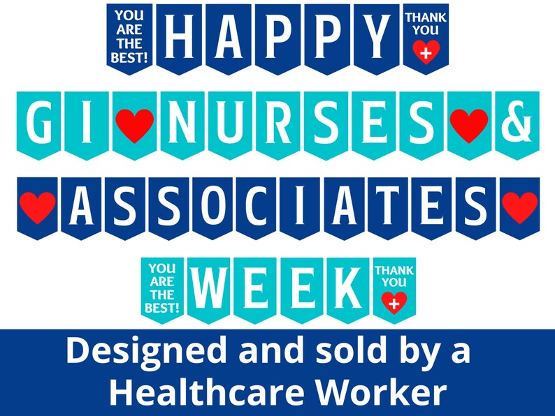 Happy GI Week Printable Banner, Happy GI Nurses & Associate Week, GI ...