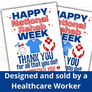National Rehab Week Printable Poster, Happy Rehabilitation Week Sign ...