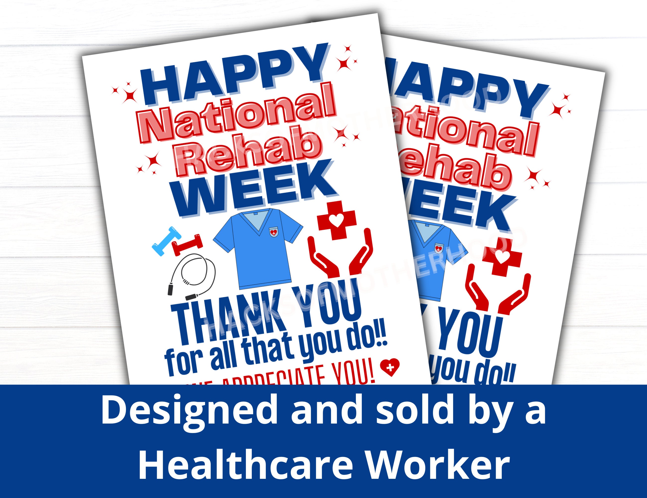 National Rehab Week Printable Poster, Happy Rehabilitation Week Sign ...
