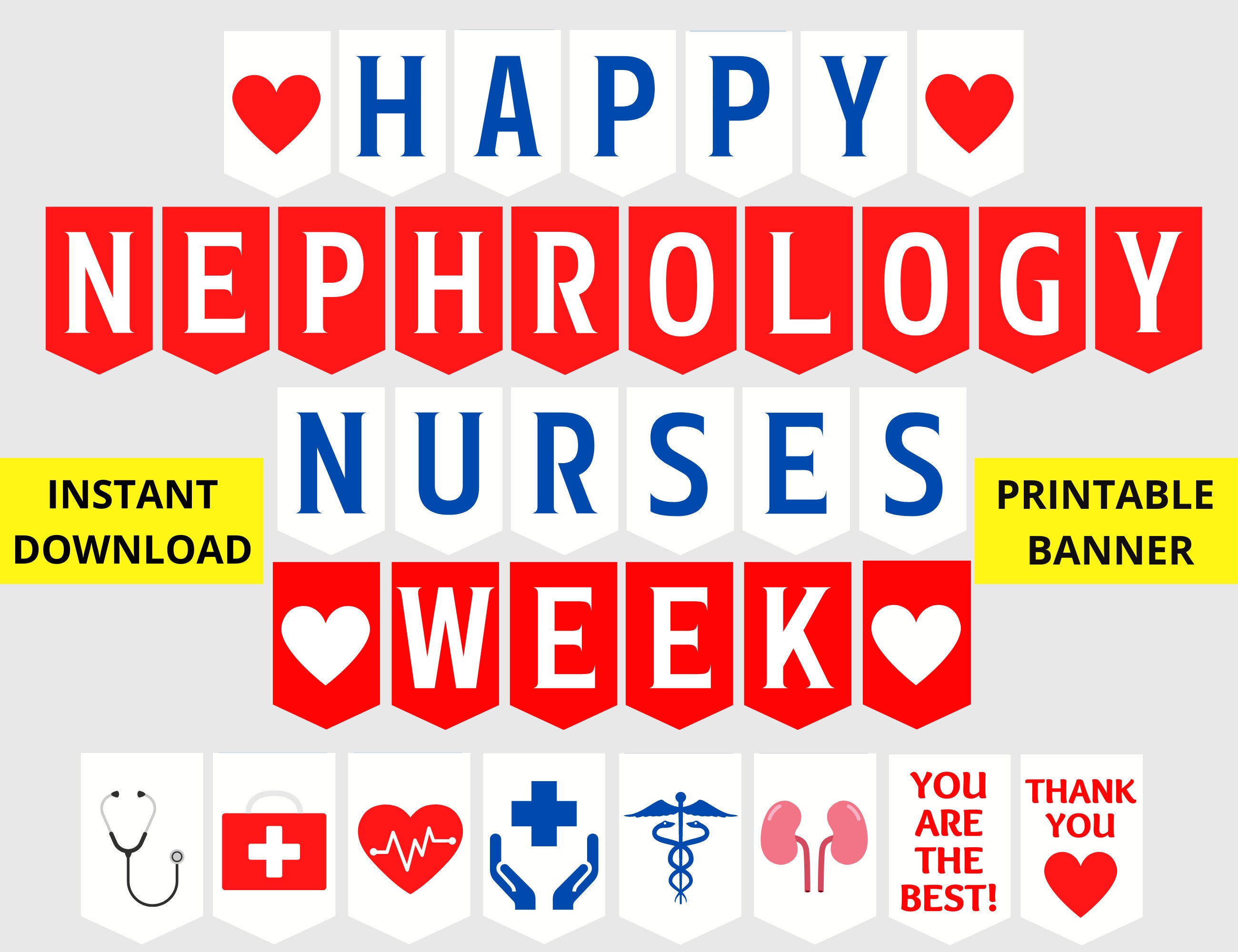 Nephrology Nurses Week Printable Banner Nephrology Nurses - Etsy