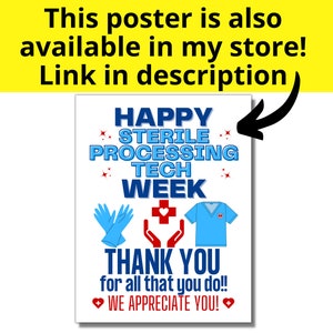 Sterile Processing Tech Week Printable Gift Tags, SPD Tech Week ...
