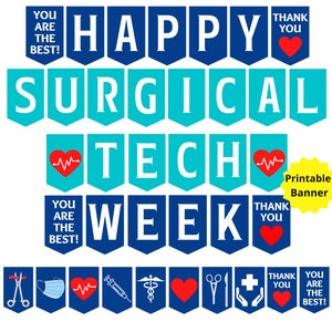 Printable Surgical Scrub Tech Week Banner - Etsy