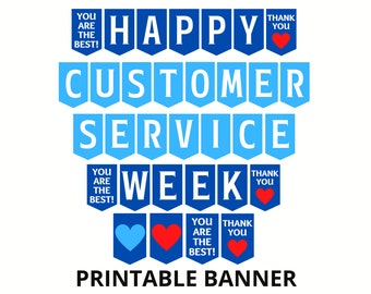 Customer Service Week Printable Poster, Customer Service Week Sign ...