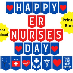 Emergency Nurses Day Printable Banner ER Nurse Day Sign - Etsy