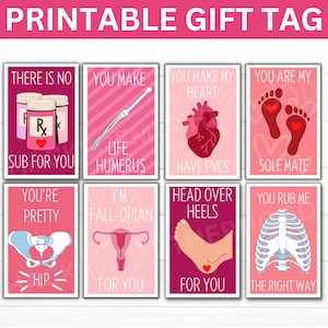 Funny Medical Valentine's Day Cards, 16 Pack Medical Pun Valentines ...