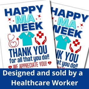 Medical Assistant Week Printable Poster, Happy MA Week Sign, Medical ...
