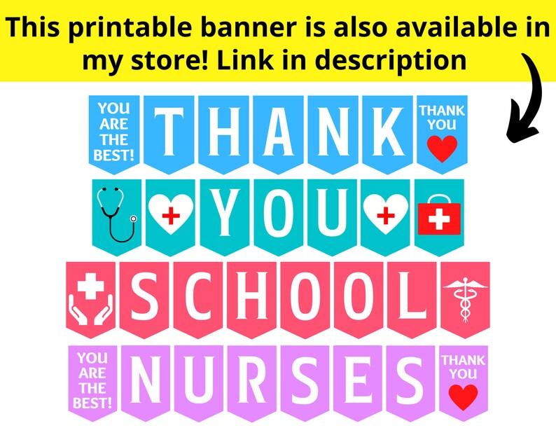 School Nurses Day Printable Poster, School Nurse Gift, Nurse Thank You ...