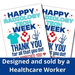 Rad Tech Week Printable Poster, Radiologic Tech Week Sign, Rad Tech ...