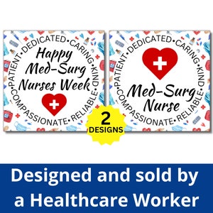 Medical Surgical Nurses Week Printable Gift Tag, Med-surg Nurses Week ...
