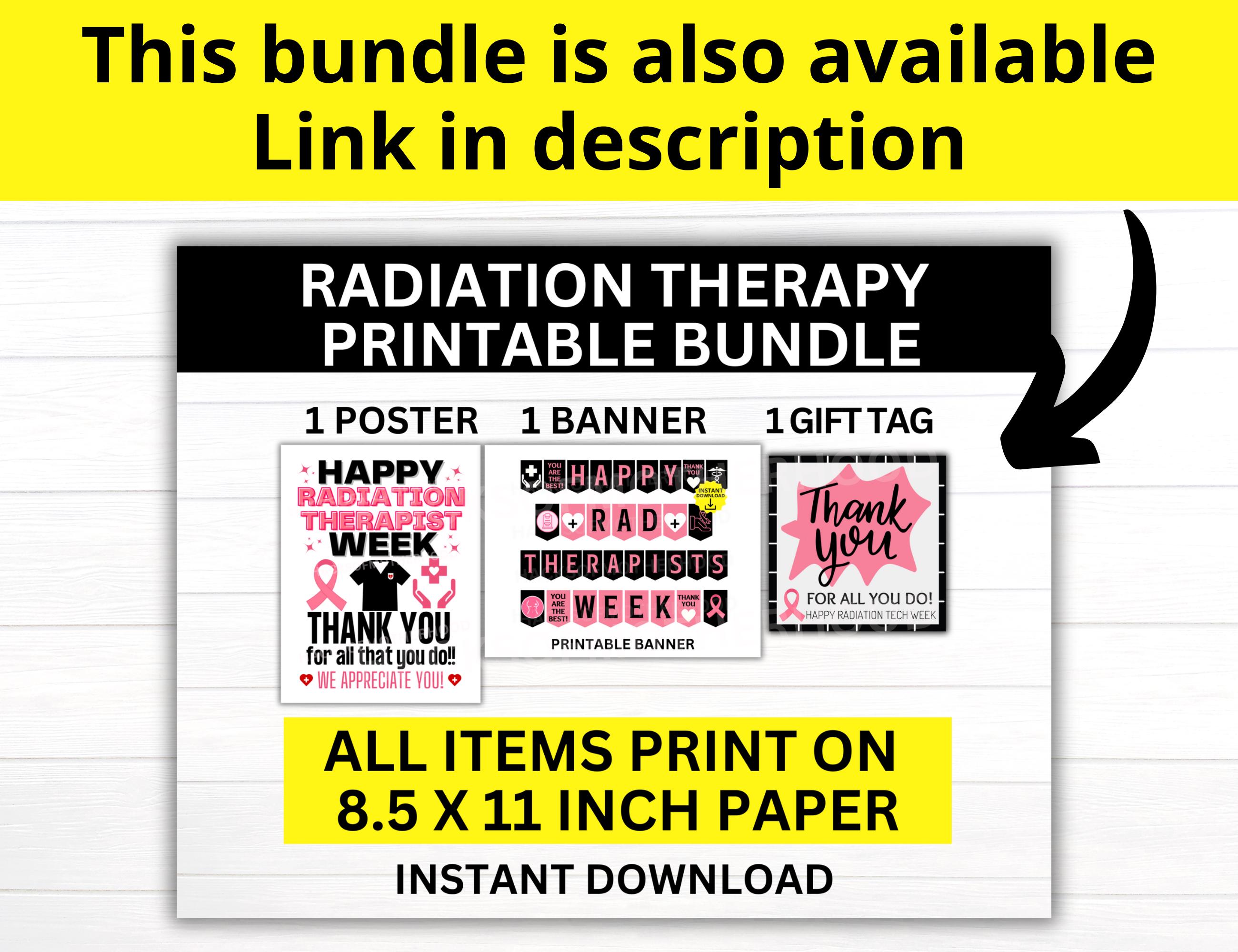 Radiation Therapist Week Printable Bundle, Rad Therapist Banner ...