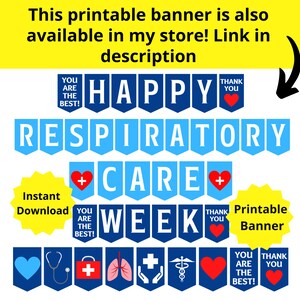 Respiratory Care Week Printable Poster, Happy Respiratory Therapist ...