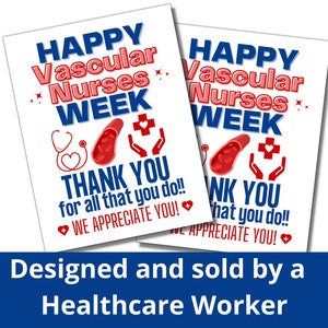 Vascular Nurses Week Printable Poster, Vascular Nurse Week Banner ...