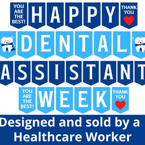 Dental Assistant Week Banner, Happy Dental Assistant Week Sign, Dental ...