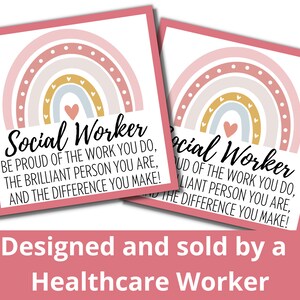 Social Worker Printable Gift Tag, Happy Social Work Week, Social Worker ...