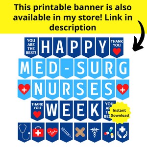 Medical Surgical Nurses Week Printable Bundle, Med-surg Nurses Week ...