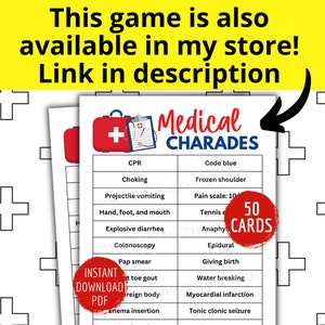 Nurse Charade Game, Nursing Game, Medical Game, Nurse Retirement, Nurse ...