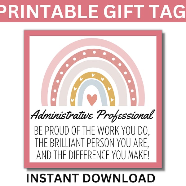 Happy Admin Day 8x10 Printable - Etsy