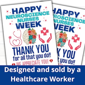 Neuroscience Nurses Week Printable Poster, Happy Neuroscience Nurses ...
