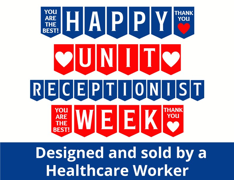 Unit Receptionist Week Printable Banner, Receptionist Week Sign ...