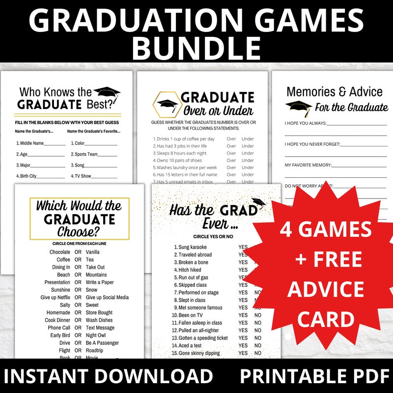 Graduation Games - Etsy