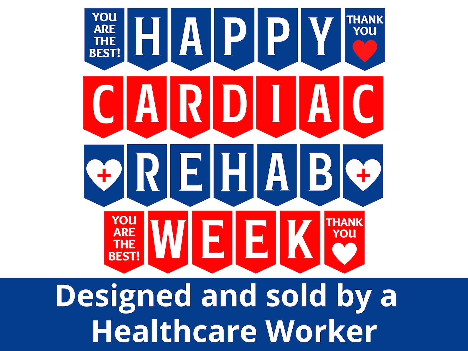 Cardiac Rehab Week Printable Banner Happy Cardiac Rehab Week - Etsy