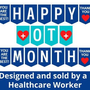 Occupation Therapy Month Printable Banner, OT Month Sign, Occupational ...