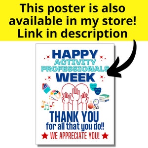 Activity Professionals Week Printable Banner, Activity Professionals ...