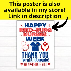 Medical Surgical Nurses Week Printable Bundle, Med-surg Nurses Week ...