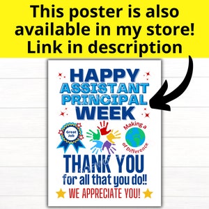 Assistant Principal Week Printable Banner, Assistant Principal Week ...