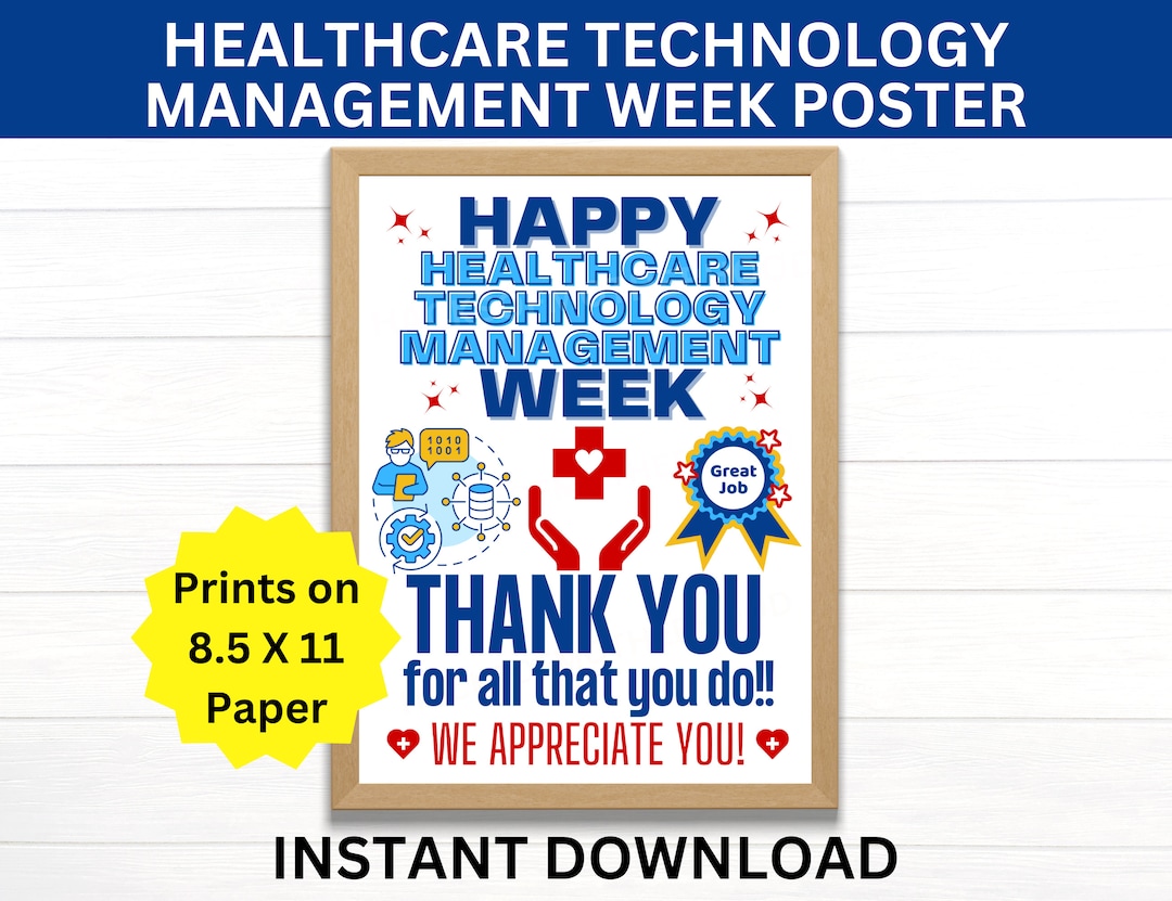 Healthcare Technology Management Week Printable Poster, Healthcare ...