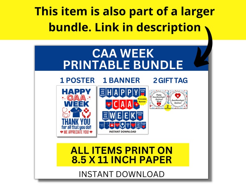 Certified Anesthesiologist Assistant Week Printable Banner, Happy CAA ...