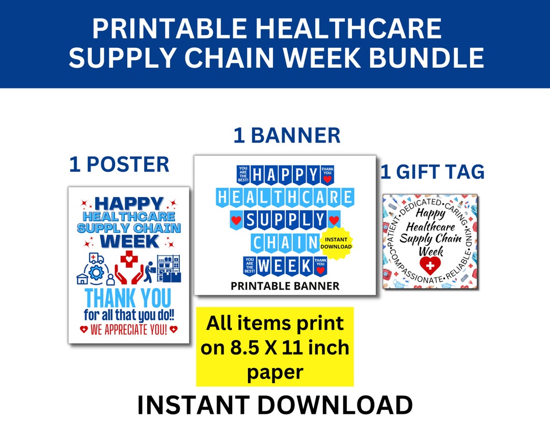 Healthcare Supply Chain Week Printable Bundle, Happy Supply Chain Week ...