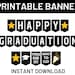 Happy Graduation Printable Banner, Happy Graduation Sign, Graduation ...
