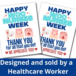Wound, Ostomy, & Continence Nurse Week Printable Poster, WOC Nurses ...
