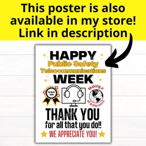 Public Safety Telecommunications Week Printable Gift Tag, Public Safety ...