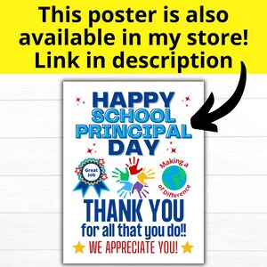 Principal Day Printable Gift Tags, School Principals Day, Principal ...