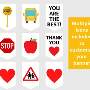 School Bus Driver Appreciation Printable Banner, We Love Our Bus Driver ...
