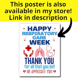 Respiratory Care Week Printable Banner, We Love Our Respiratory ...
