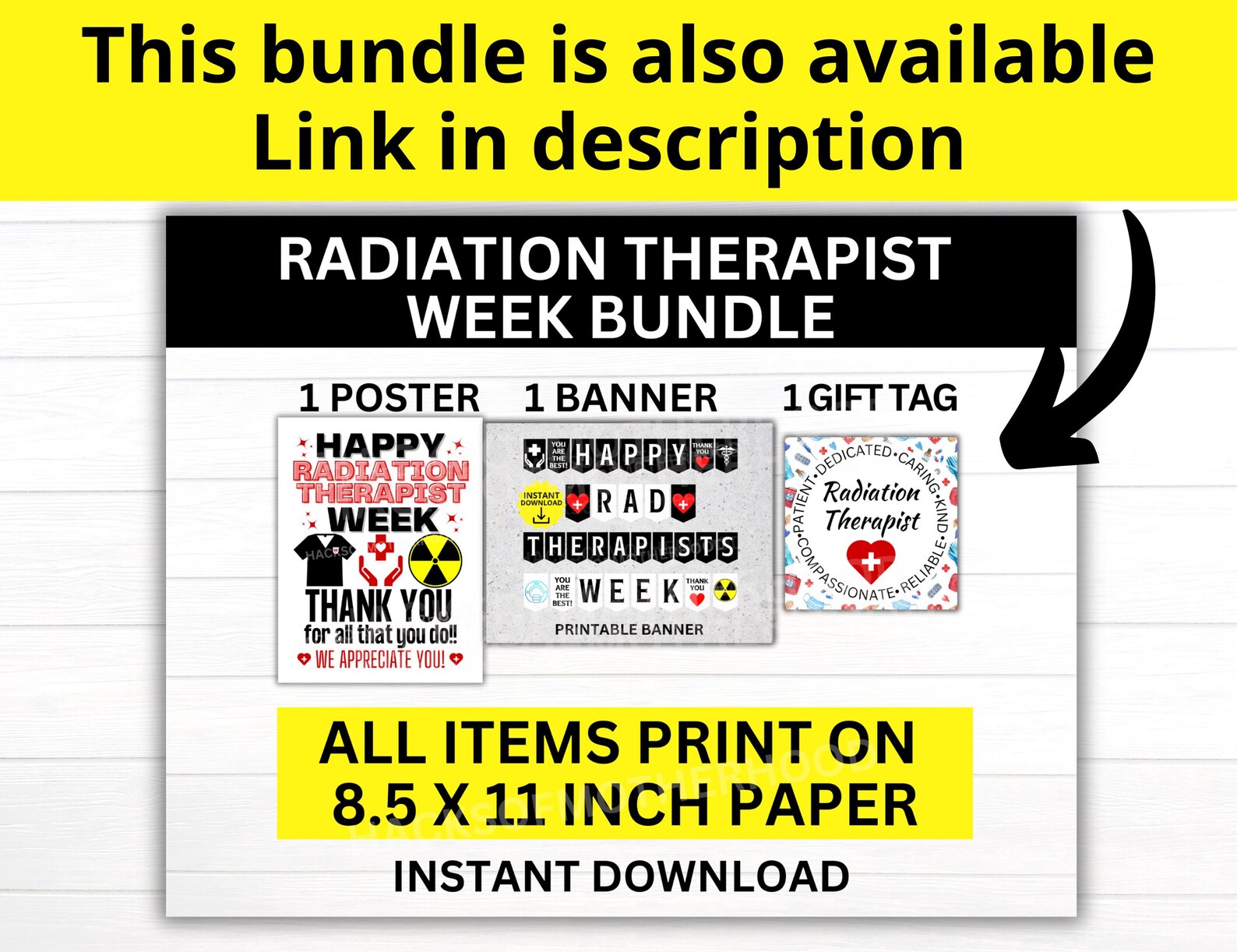 Radiation Therapist Week Printable Bundle, Rad Therapist Banner ...
