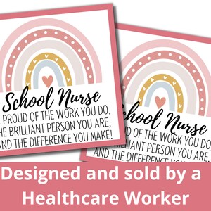 School Nurses Week Printable Gift Tag, School Nurse Gift, Nurse Thank ...